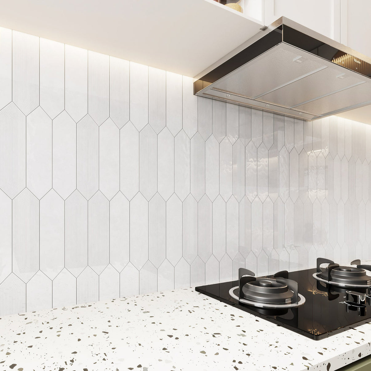 3” x 12” Ceramic Picket Hexagon Wall Tile – Giorbello
