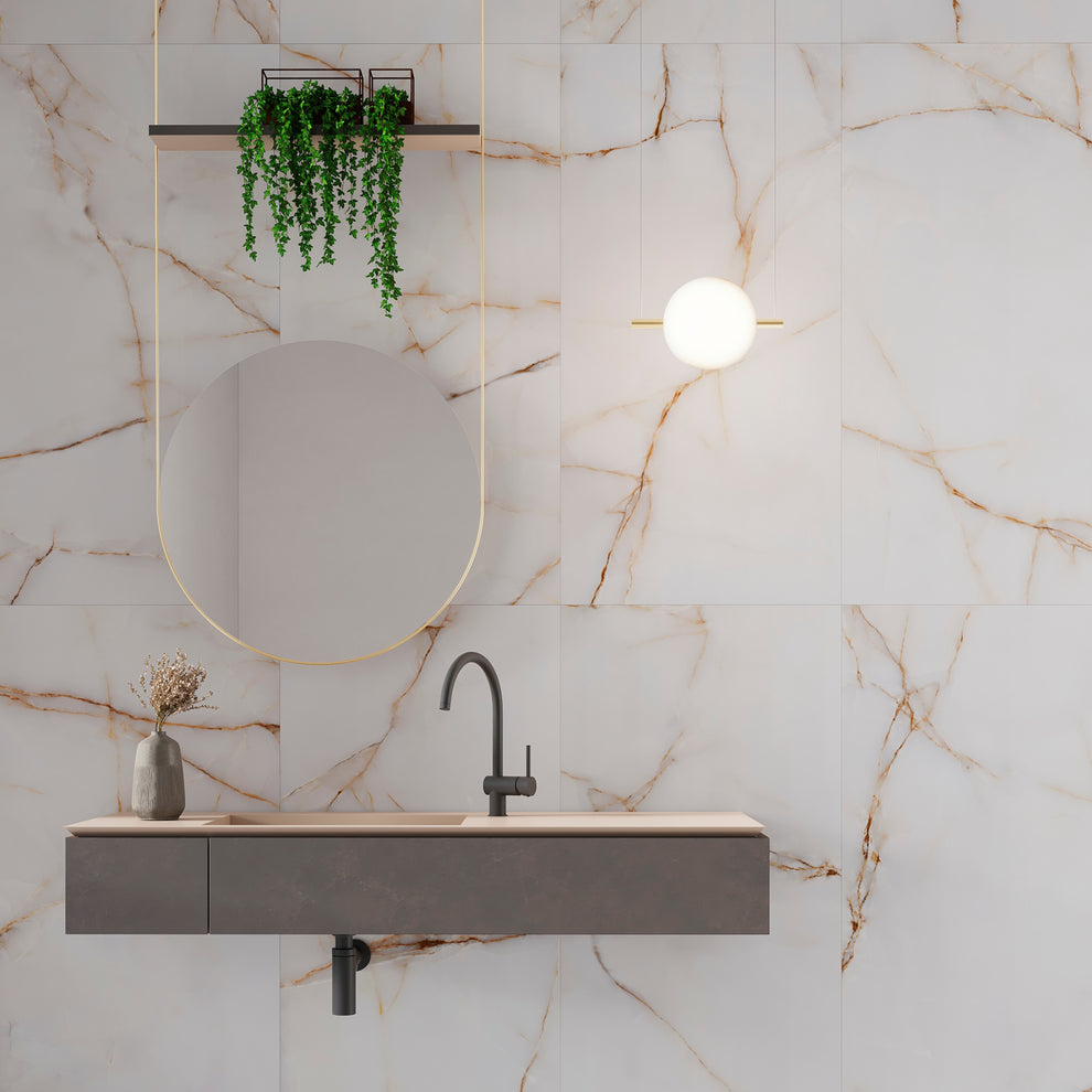 12"x 24" Spanish Oriva Onyx Marble Look Porcelain Floor and Wall Tile ...